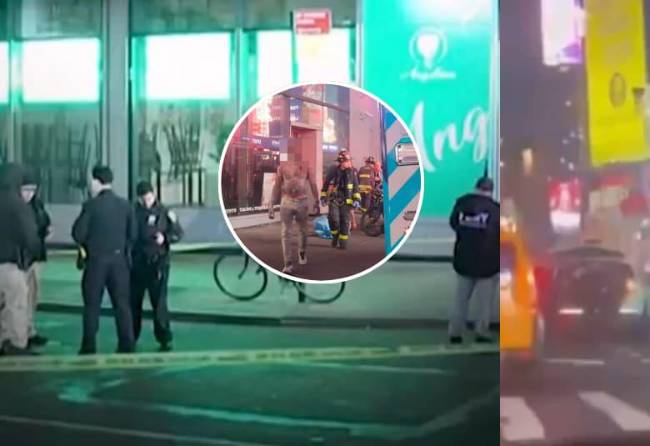 Hombre fue quemado vivo en pleno Times Square en Nueva York