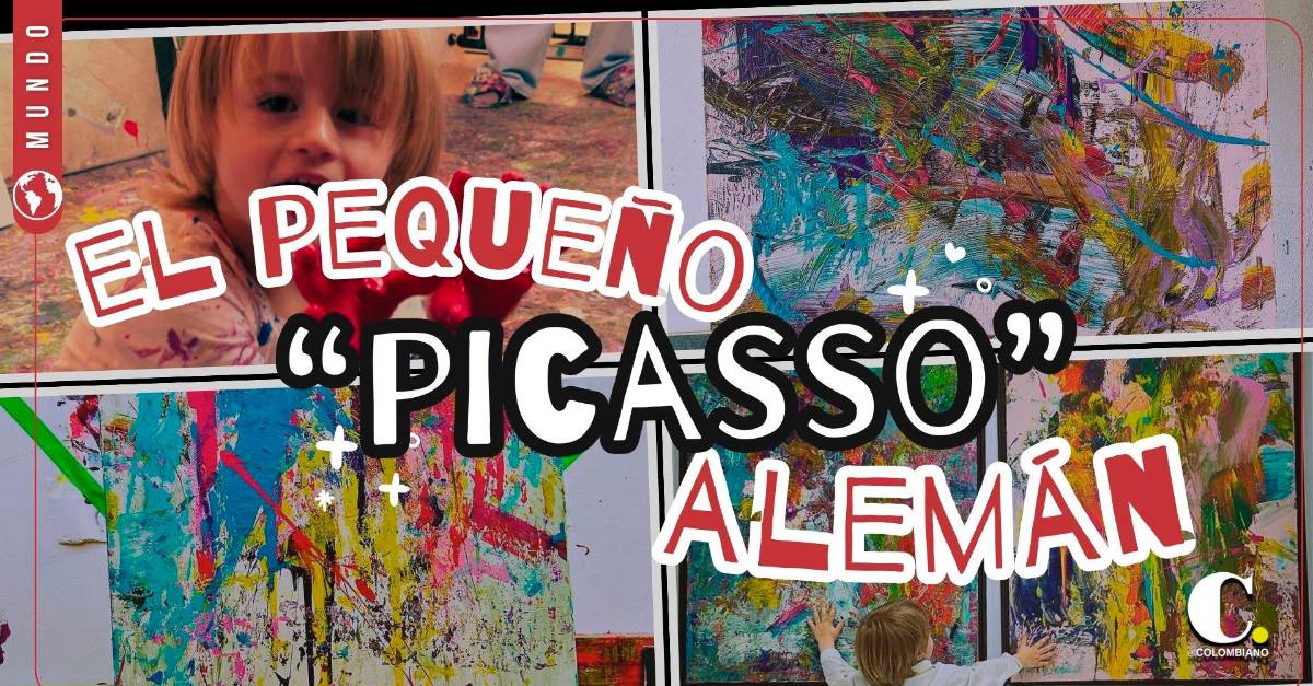 Un niño alemán de tres años es pintor y vende obras en más de 10.000 Euros