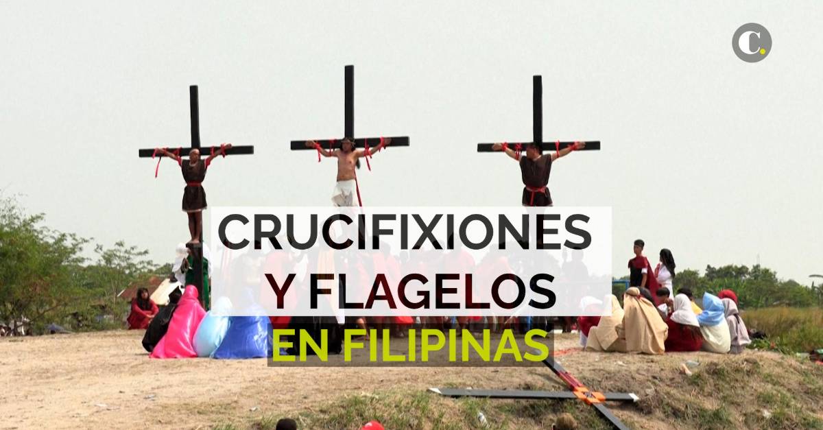 Crucifixiones y flagelos en celebración del Viernes Santo en Filipinas