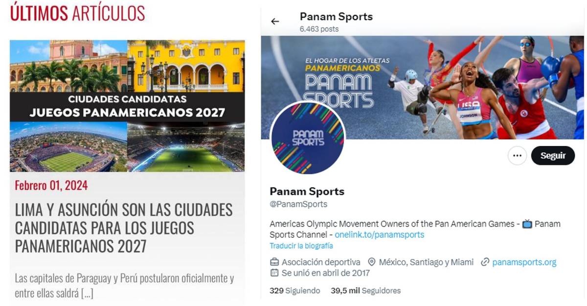 Panam Sports publicó nuevos candidatos para los Juegos Panamericanos y minutos después lo ...
