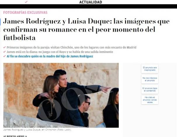 (Fotos y videos) James Rodríguez besó frente a las cámaras a su novia y ...