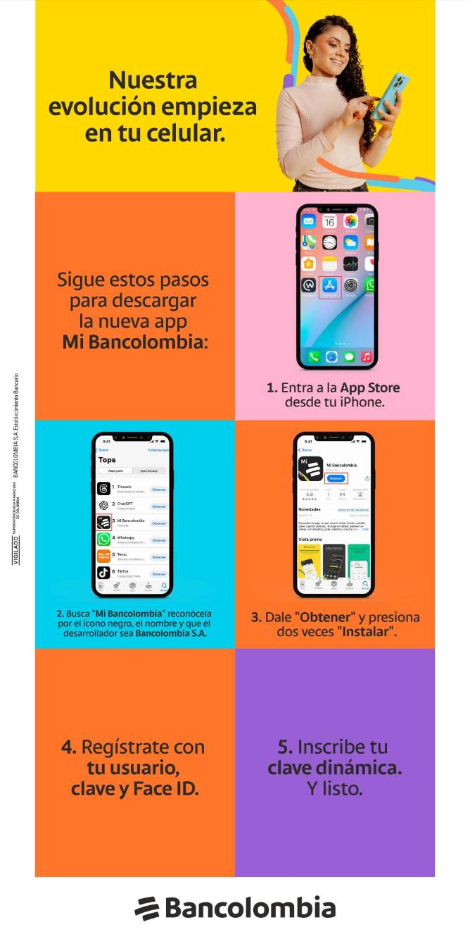 Ya puede descargar la nueva app de Bancolombia: este es el paso a paso