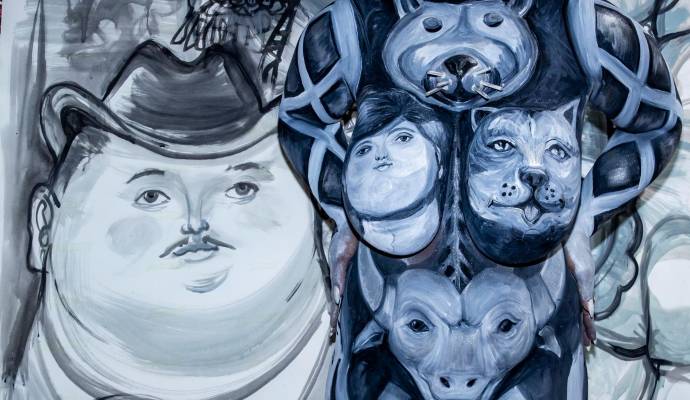 El cuerpo como lienzo para homenajear a Botero