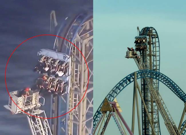 Video | ¡Qué susto! Falla en montaña rusa dejó a ocho personas ...