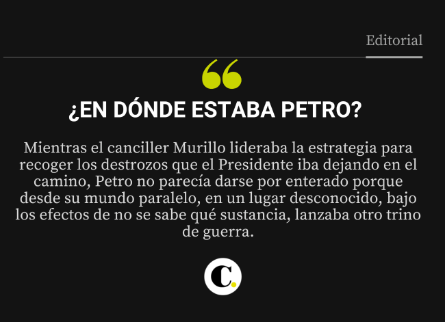 ¿En dónde estaba Petro?