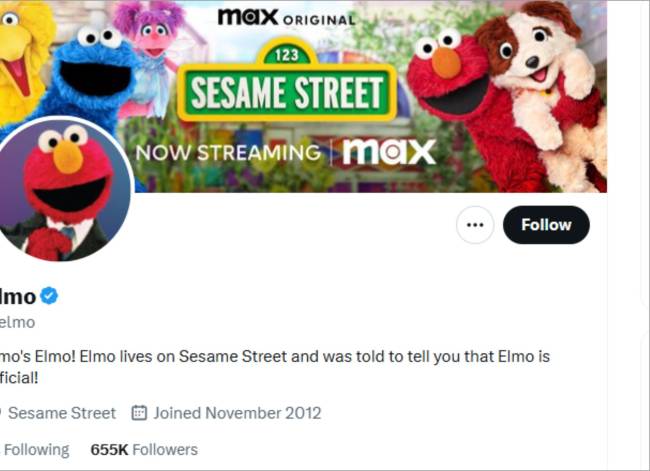 La cuenta de X de Elmo, de Plaza Sésamo, fue hackeada por lo que ...