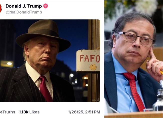 El meme que le habría dedicado Donald Trump a Gustavo Petro en medio de ...