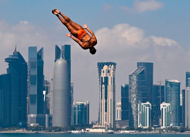 La colombiana María Paula Quintero disputó la final de los saltos de ...