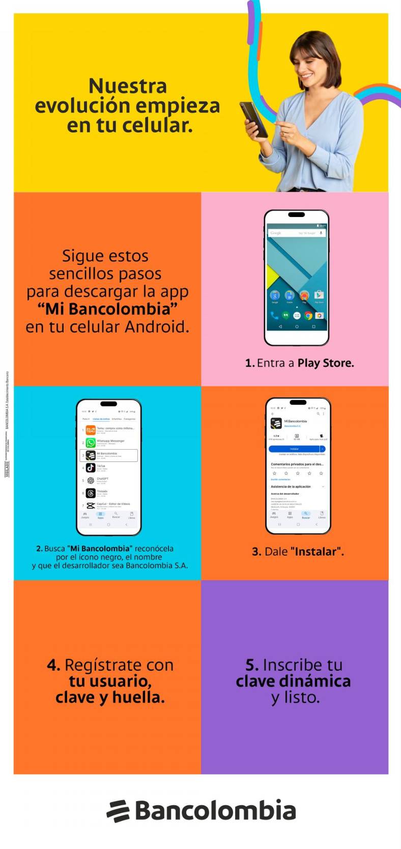 Ya puede descargar la nueva app de Bancolombia: este es el paso a paso