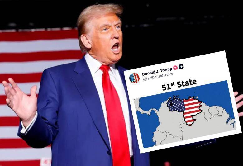 Trump vuelve a provocar: publicó mapa de Venezuela como “estado 51” de ...