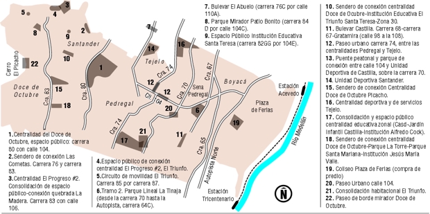 Una Noroccidental con barrios más integrados