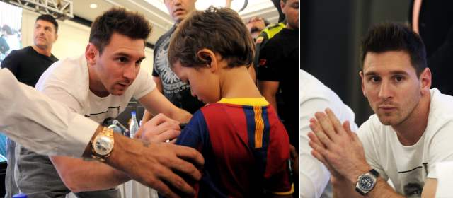 La felicidad fue compartida entre Messi y sus amigos