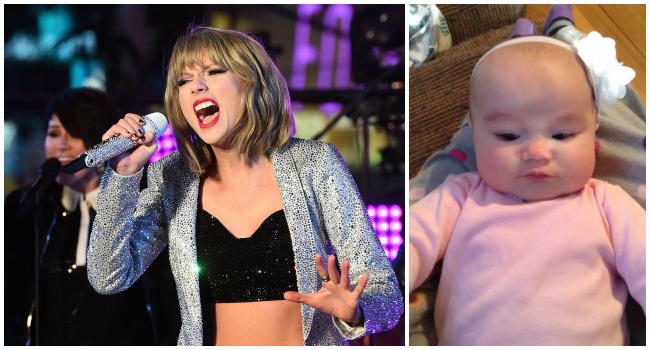 Taylor Swift celebra que su música calme a una bebé